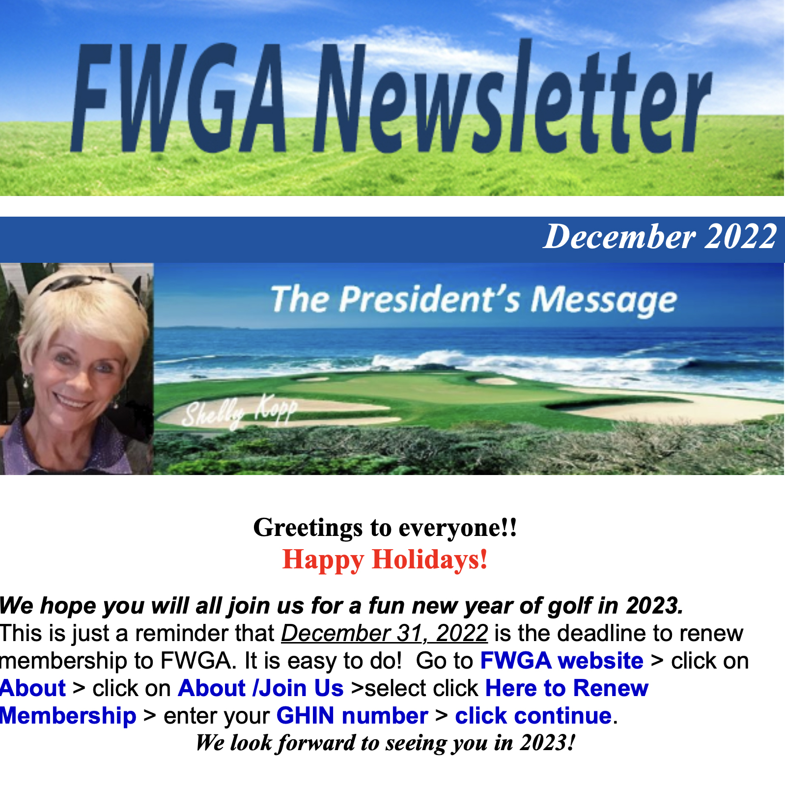 FWGA Newsletter | Fore Women Golf Association